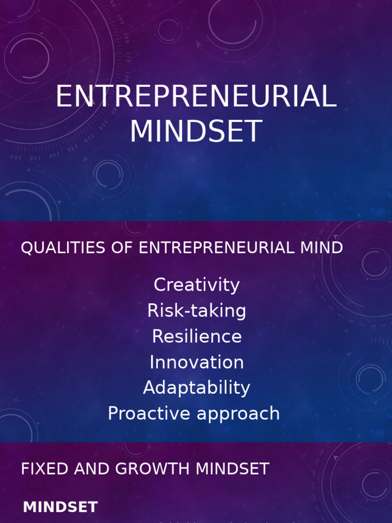 Entrepreneurial Mindset | PDF