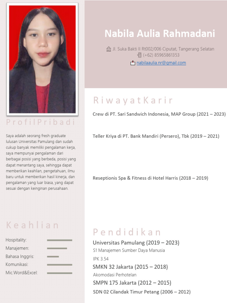CV Nabila. | PDF