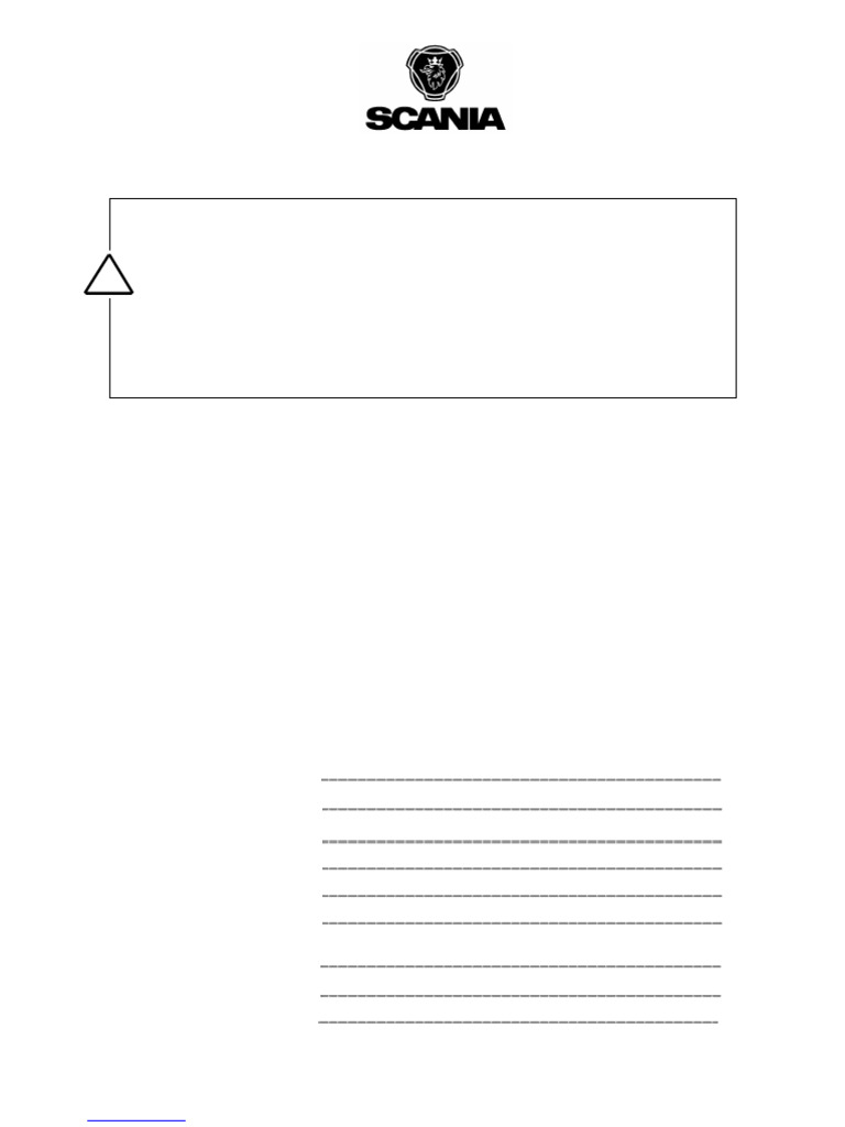 Scania DC11 Operator - S Manual | PDF
