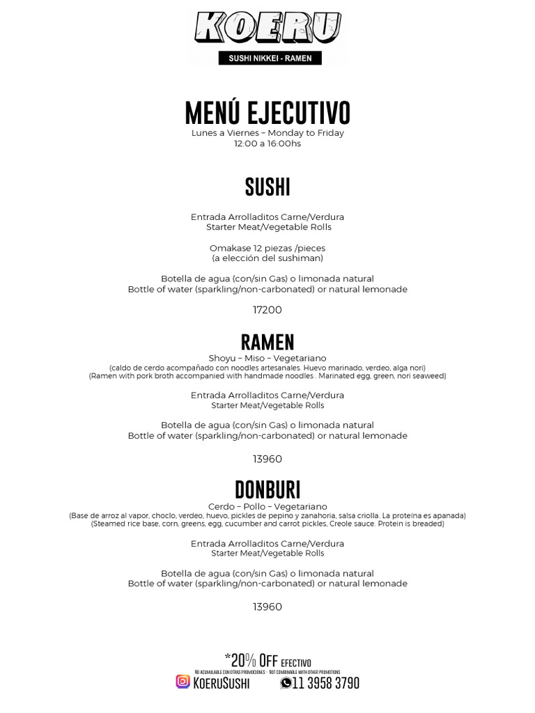 Menu Koeru Salon | PDF