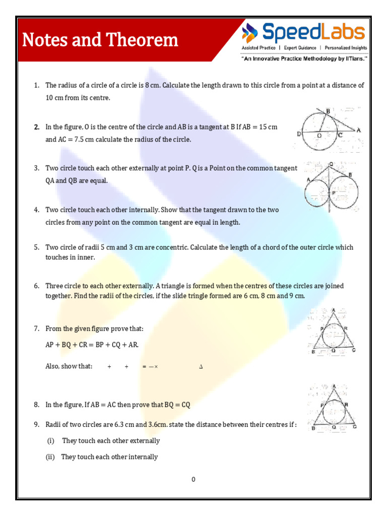 Tangents and Intersecting Chords - Important Qs - 22. Imp. Questions ...