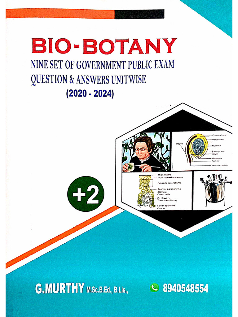 12th Bio Botany Public Questions With Answers English Medium PDF ...