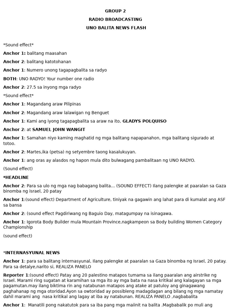 Radio Broadcasting Filipino | PDF