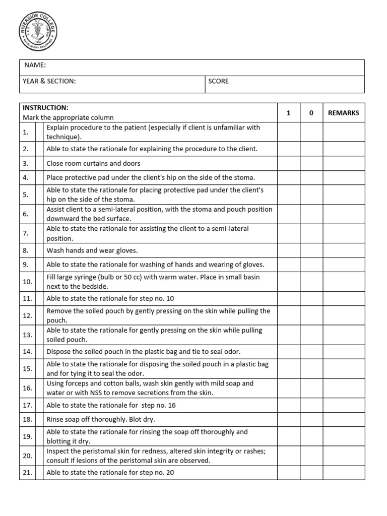 Ostomy Care Evaluation Tool | PDF | Wellness