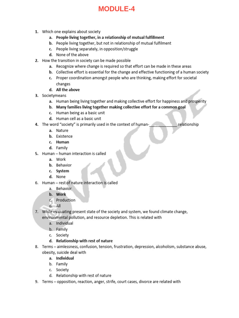 Module4 MCQ | PDF