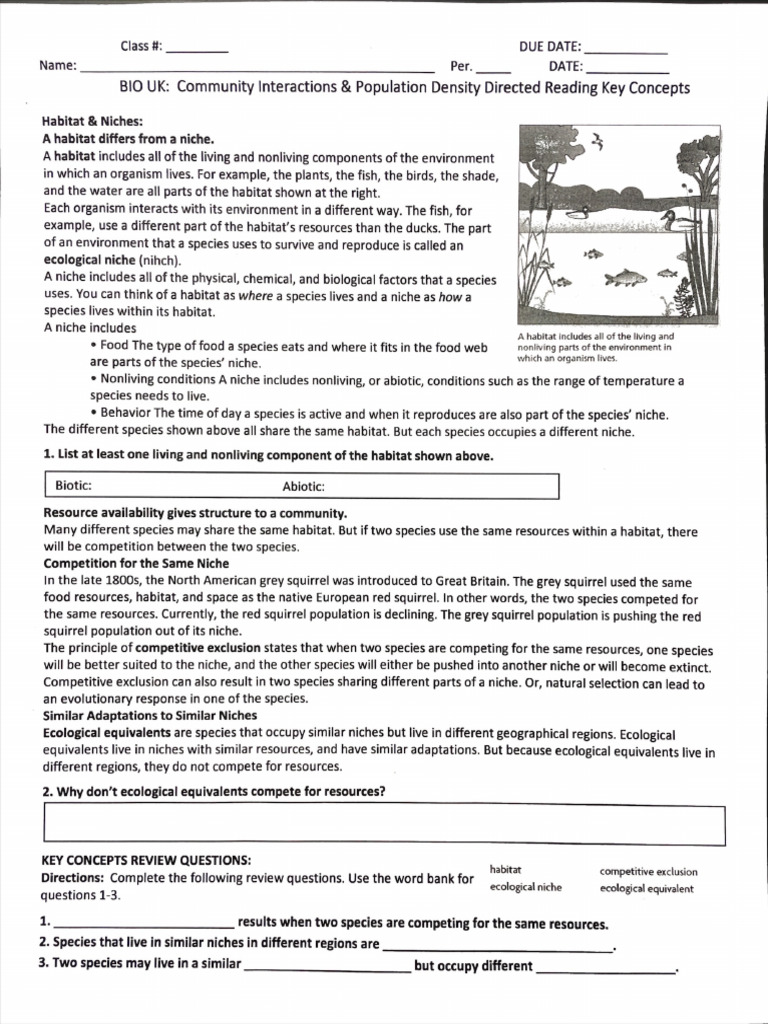 Ecology 2 Packet 1 | PDF