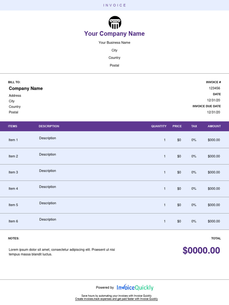 Free Travel Agent Invoice PDF | PDF