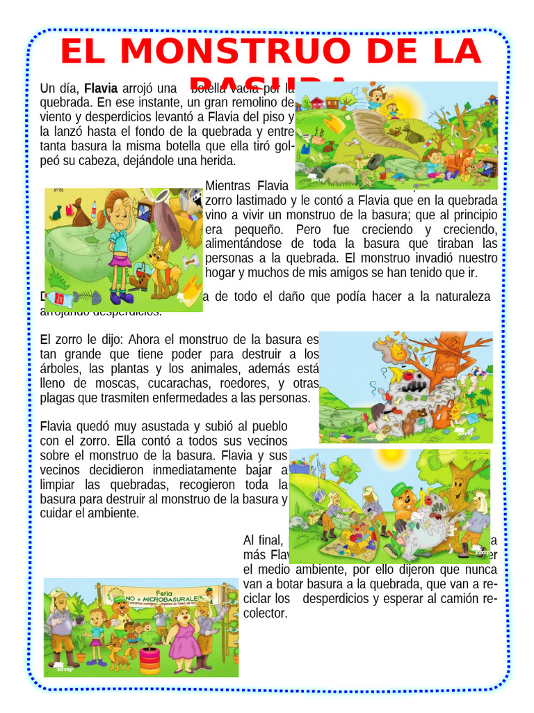 El monstruo de la basura: un cuento infantil | PDF | Residuos