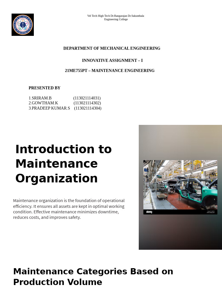 Maintenance Engineering | PDF | Engineering | Technology & Engineering