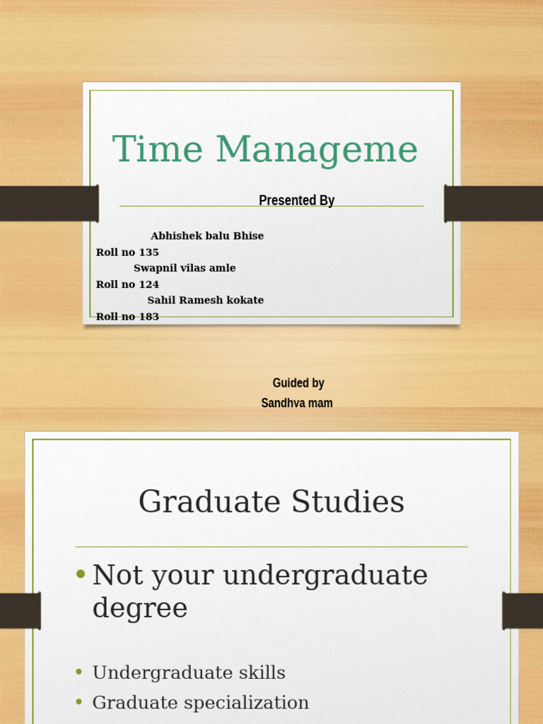 Time Management | PDF
