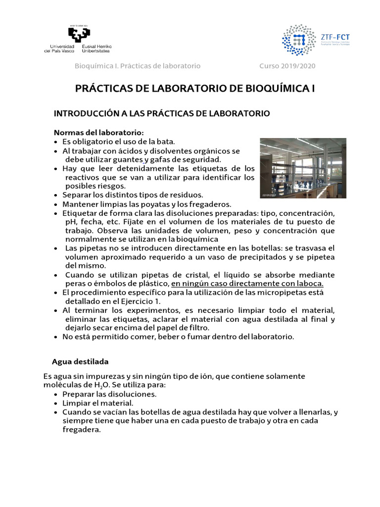 BQI - Practica 1 - Pipetear - Phmetro - 1920 | PDF