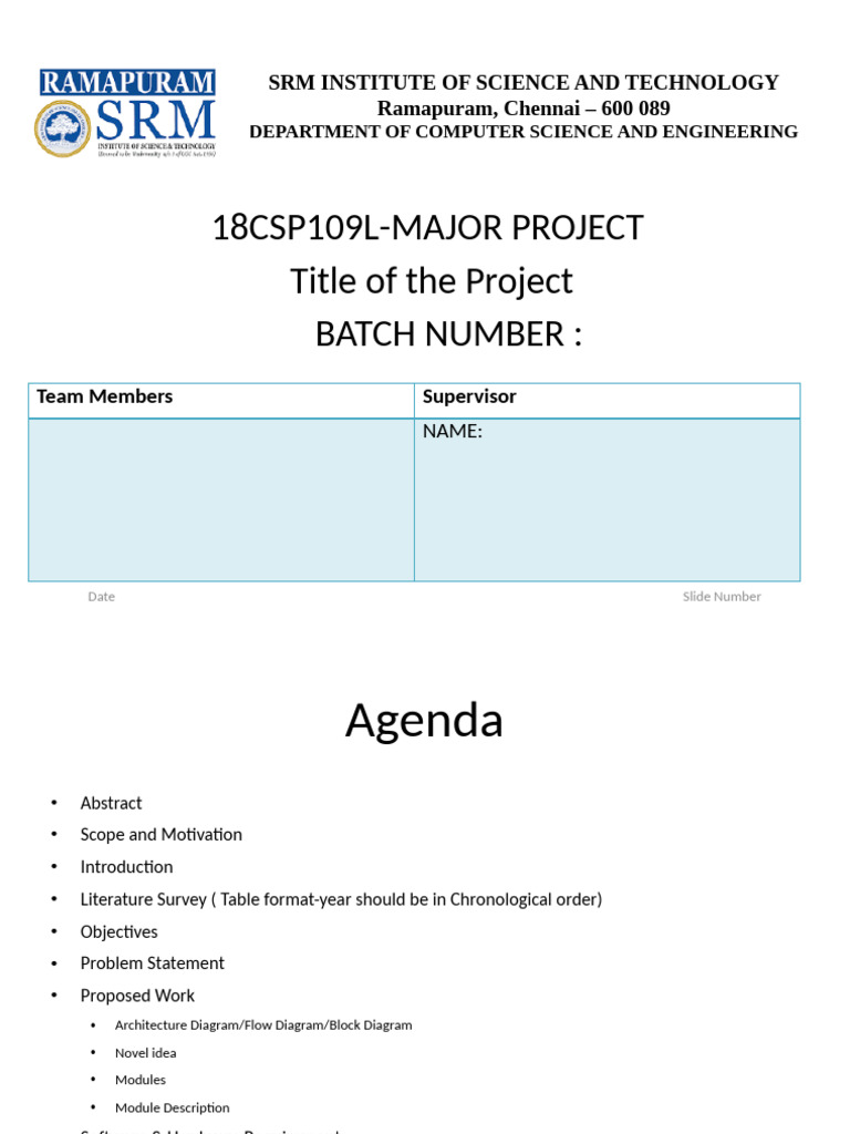 First Review PPT Template | PDF