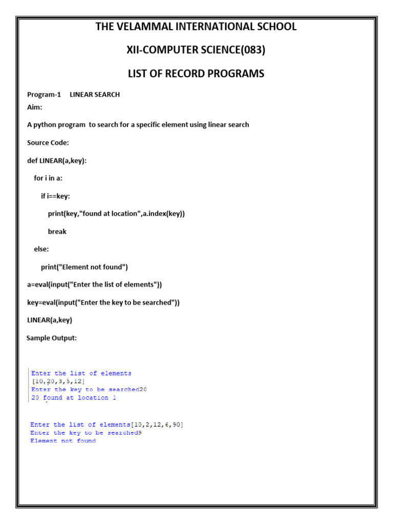 Csc Lab Programs( 2024-2025) | PDF