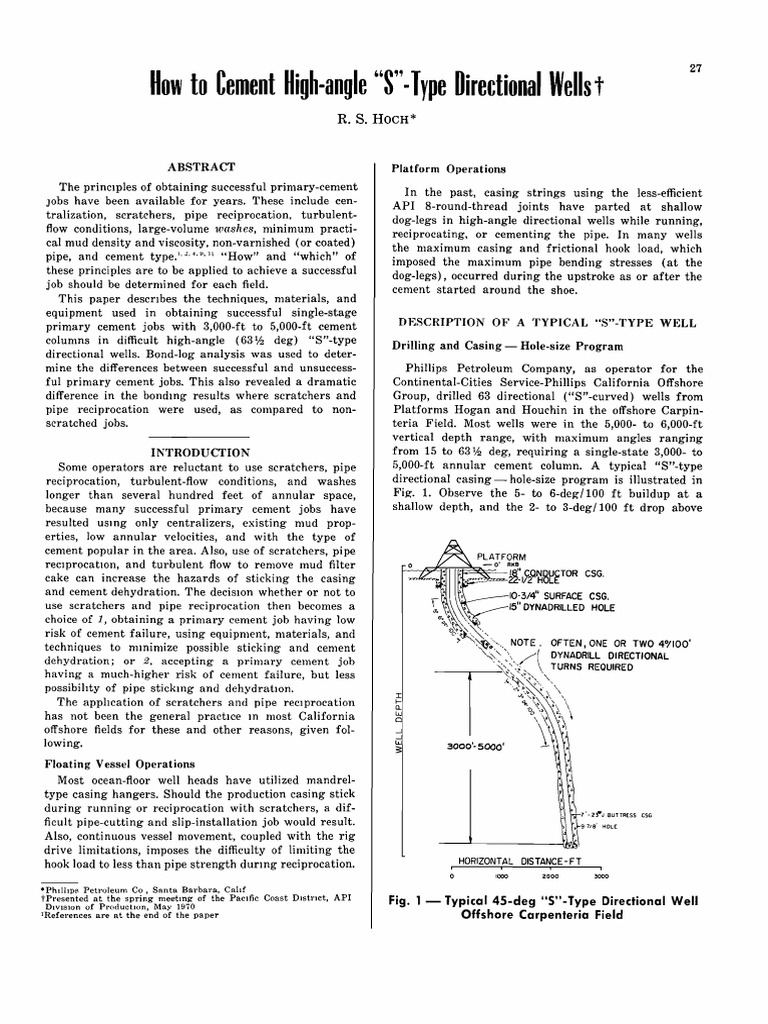 70-027 - How To Cement High-Angle S-Type Directional Wells | PDF ...