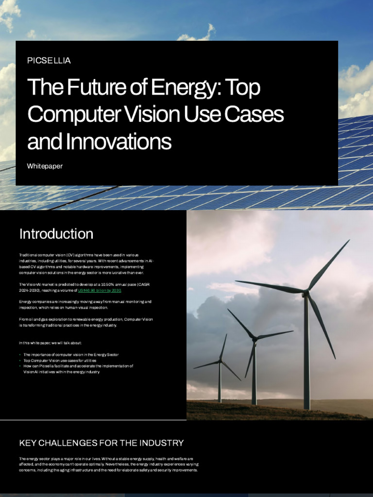 The Future of Energy - Top Computer Vision Use Cases and Innovations | PDF