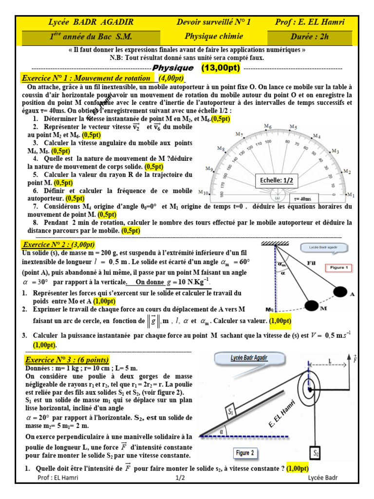 Contrôle 19 (PR EL HAMRI) SM | PDF