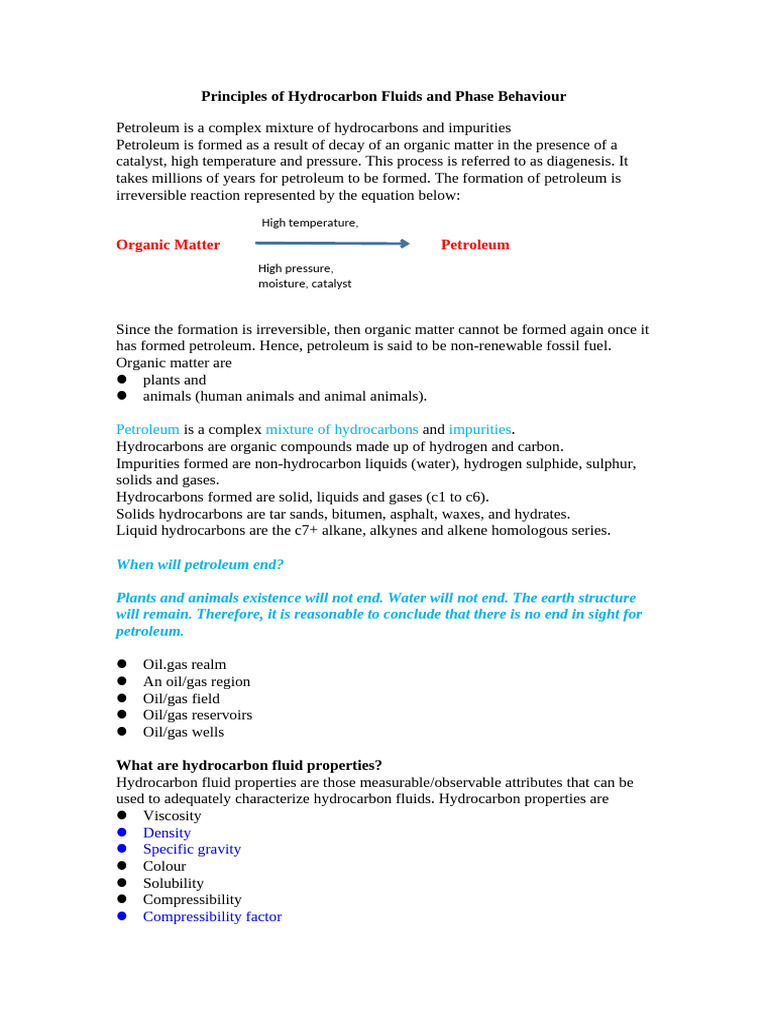 FUPRE 2024 Reservoir Engineering 1 | PDF
