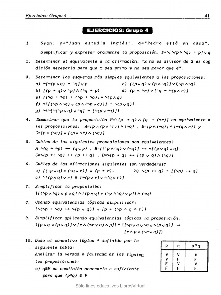 Ejerc. Sobre Leyes Logicas | PDF