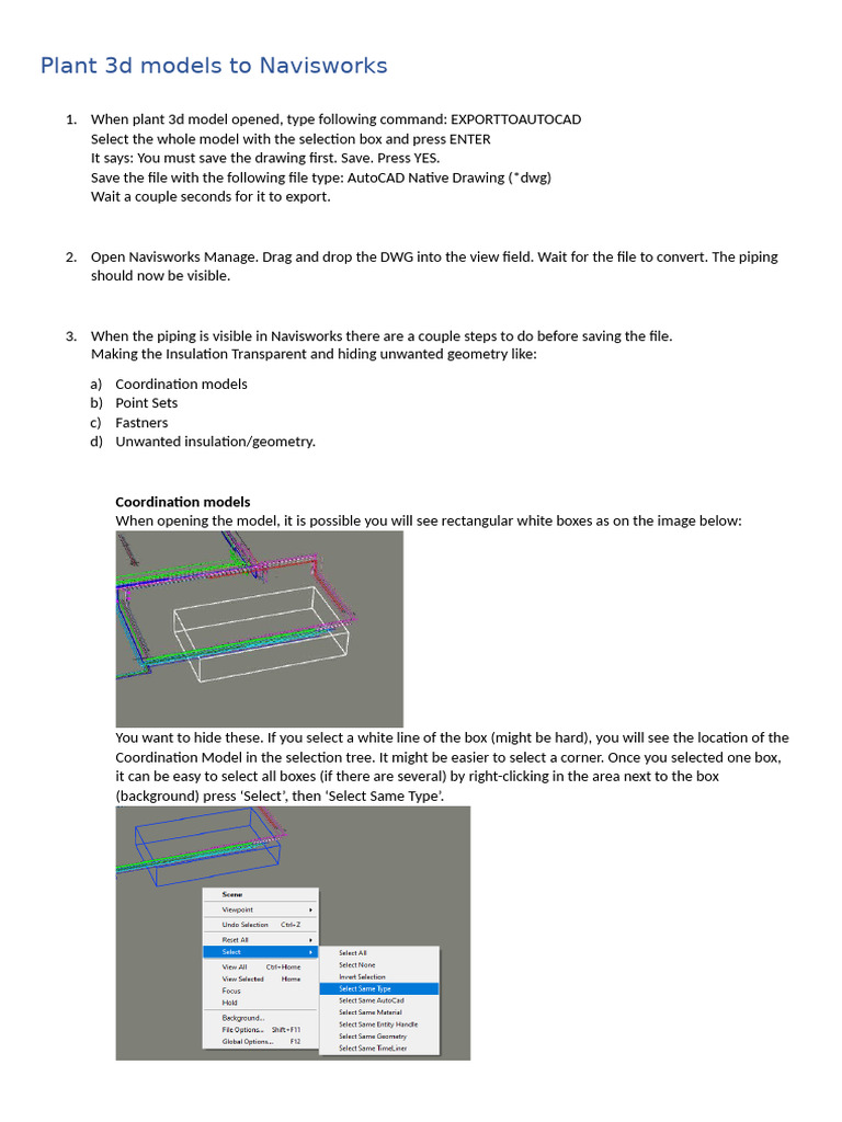 Plant 3d Models To Navisworks | PDF