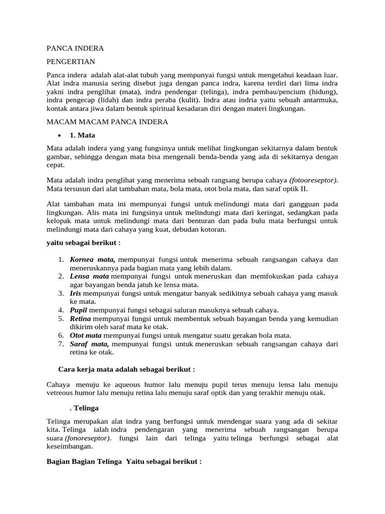 Panca Indera | PDF