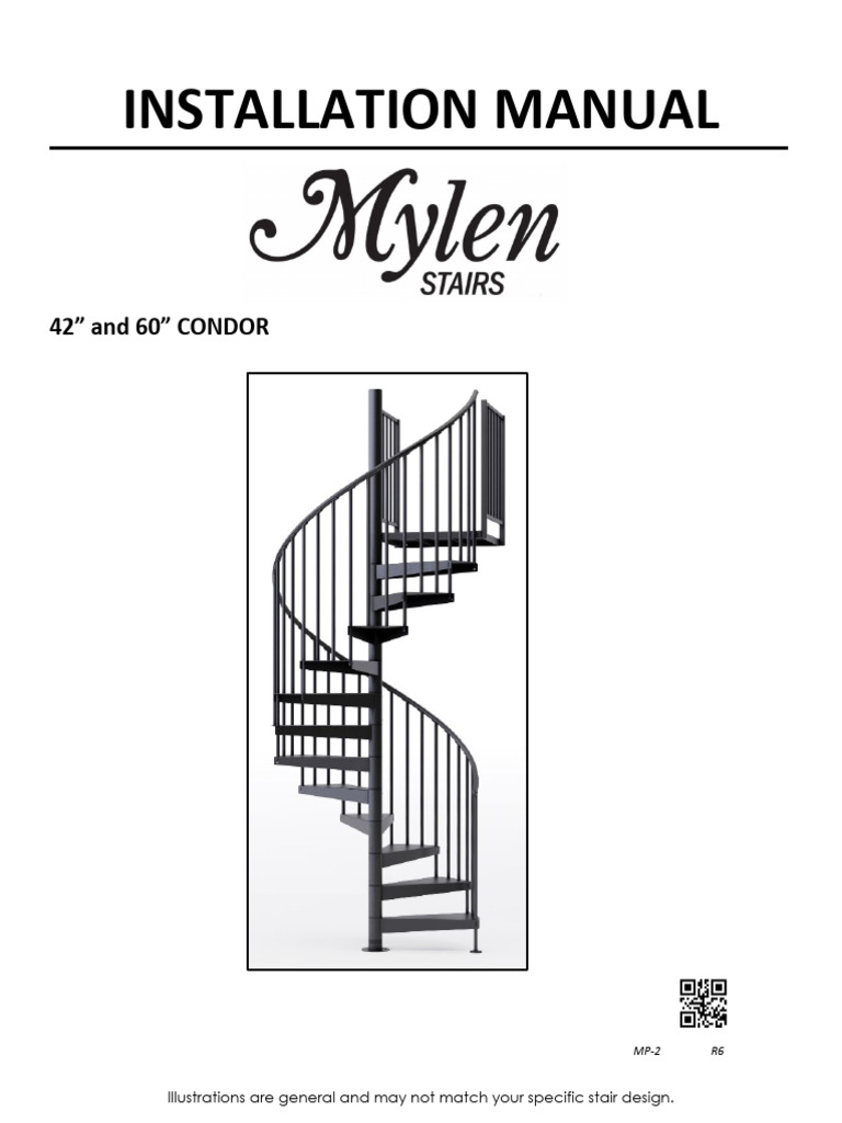 Mylen MP-2 Installation Manual R6 | PDF | Screw | Stairs