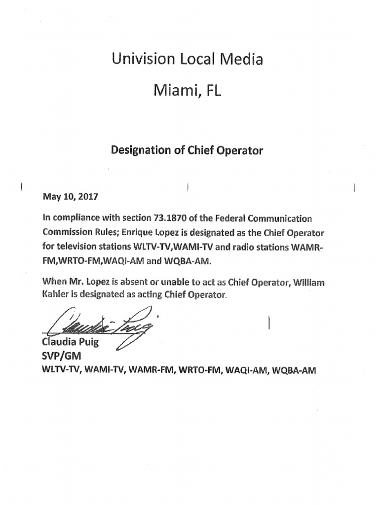 Chief Operator Designation 20190906 140255464 PDF | PDF