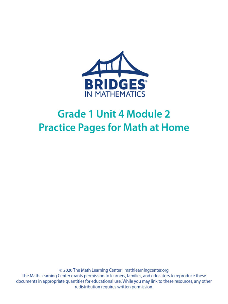 Grade1Bridges HomeLearning Unit4Mod2 | PDF
