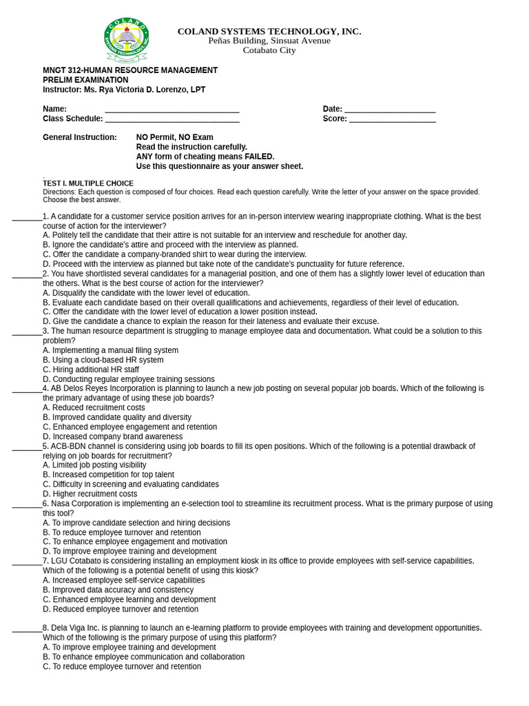 Coland Systems Technology, Inc | PDF | Employee Retention | Business