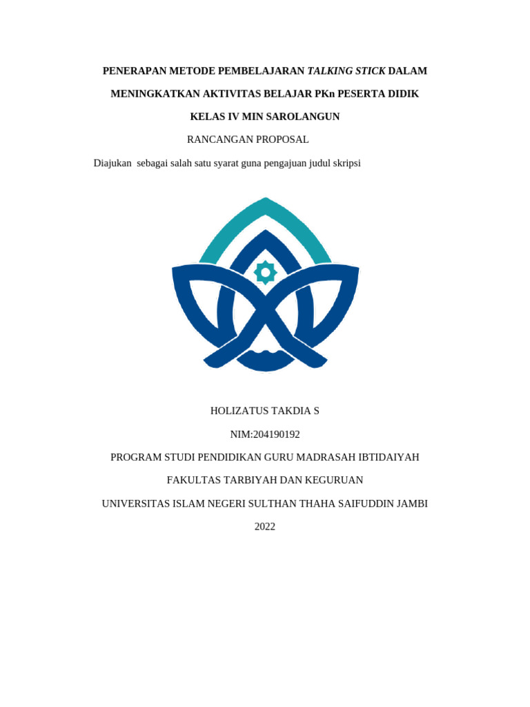 Penerapan Metode Pembelajaran Talking Stick Dalam | PDF