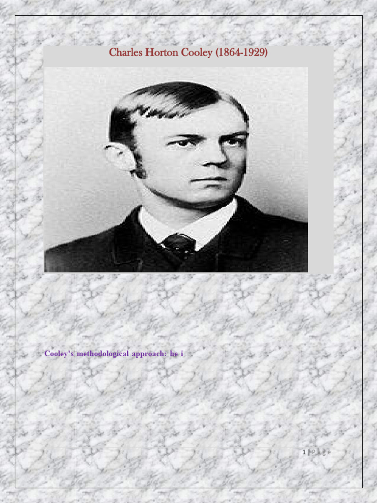 Charles Horton Cooley | PDF