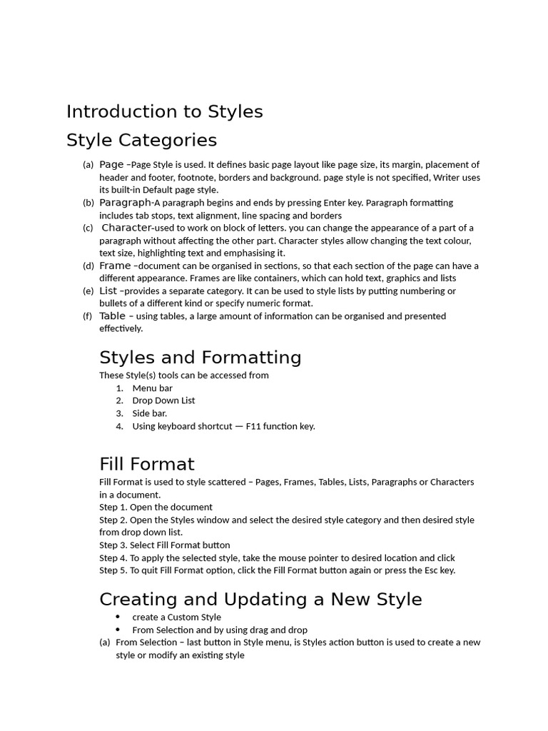 Introduction To Styles | PDF