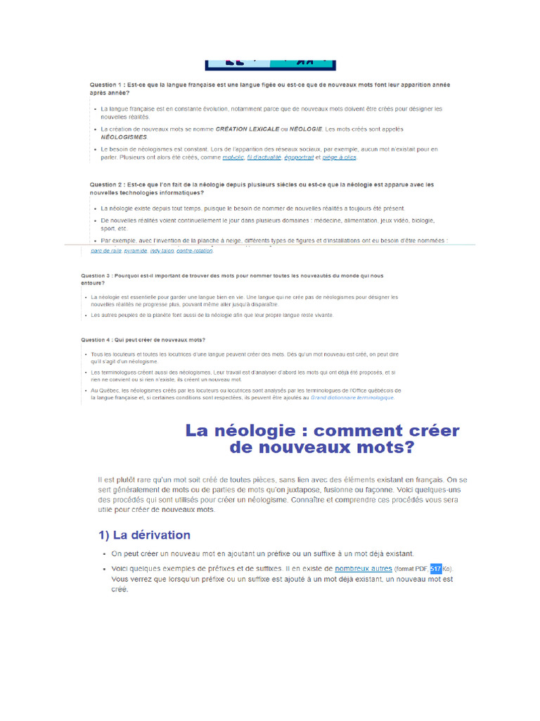 Néologisme | PDF