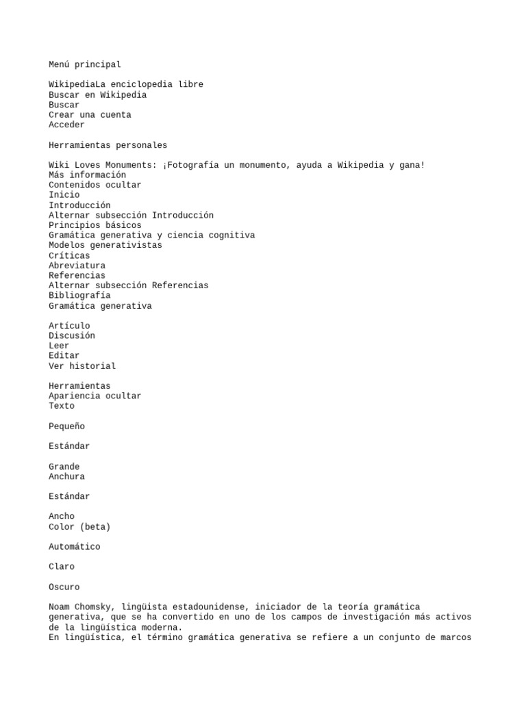 Gramática Generativa | PDF