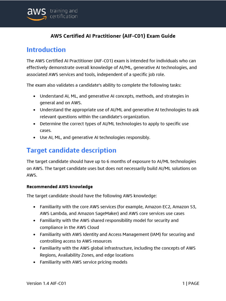 AWS-Certified-AI-Practitioner_Exam-Guide | PDF