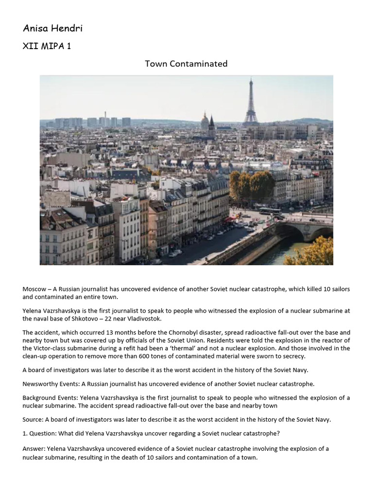 Contoh News Item Dan Questions | PDF