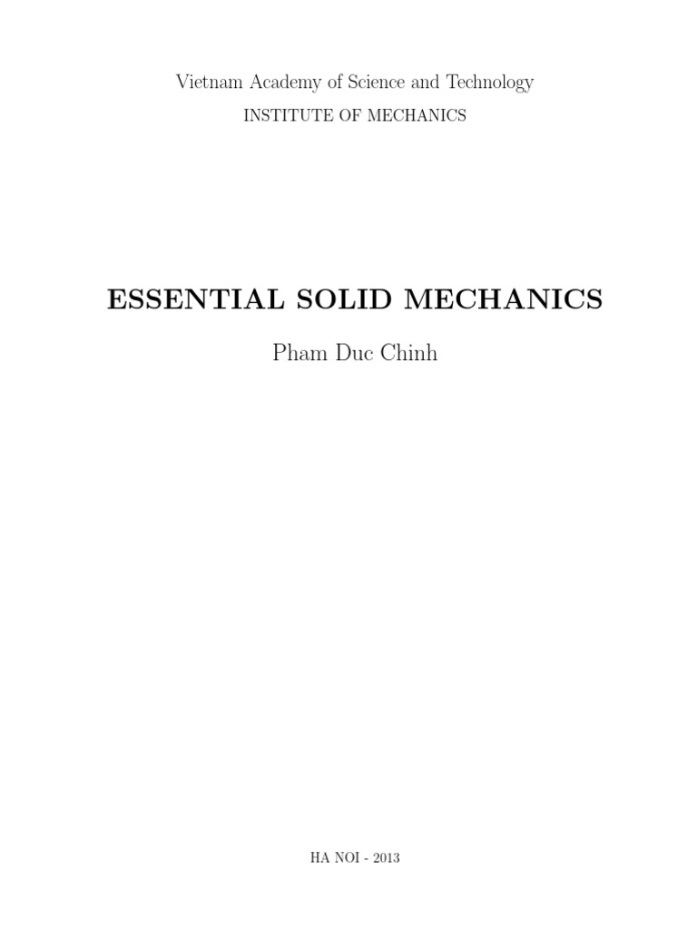 Solid Mechanics Book | PDF