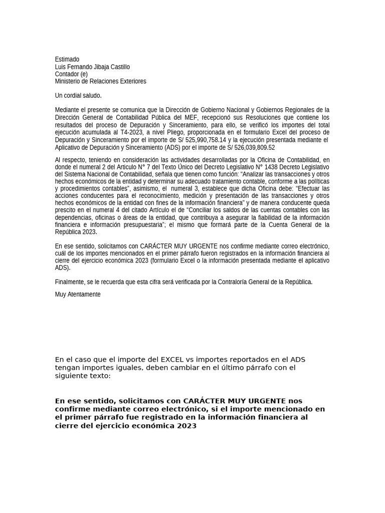 Correo PDS-ADS-SIAF-Cliente | PDF