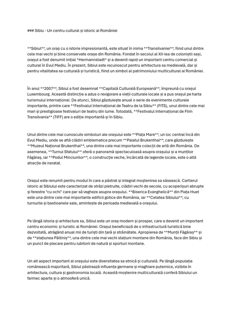 Sibiu | PDF