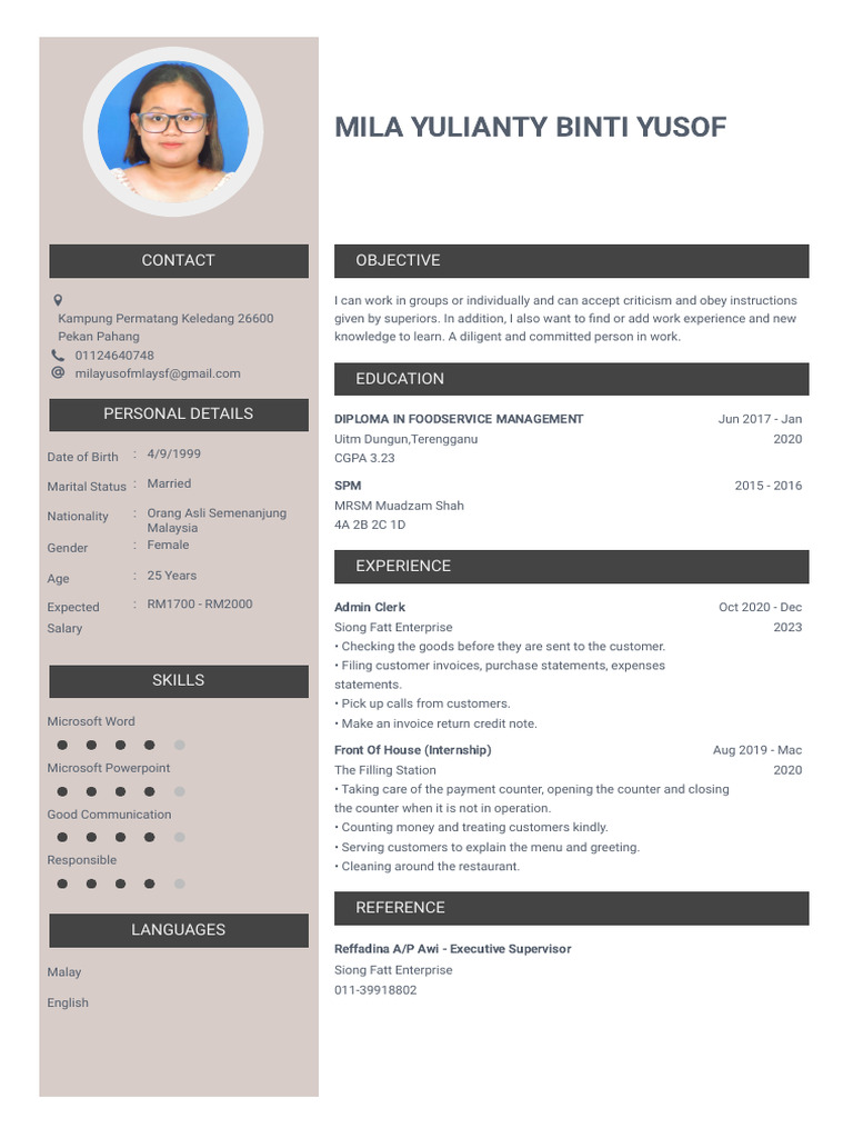 RESUME MILA 2024 | PDF