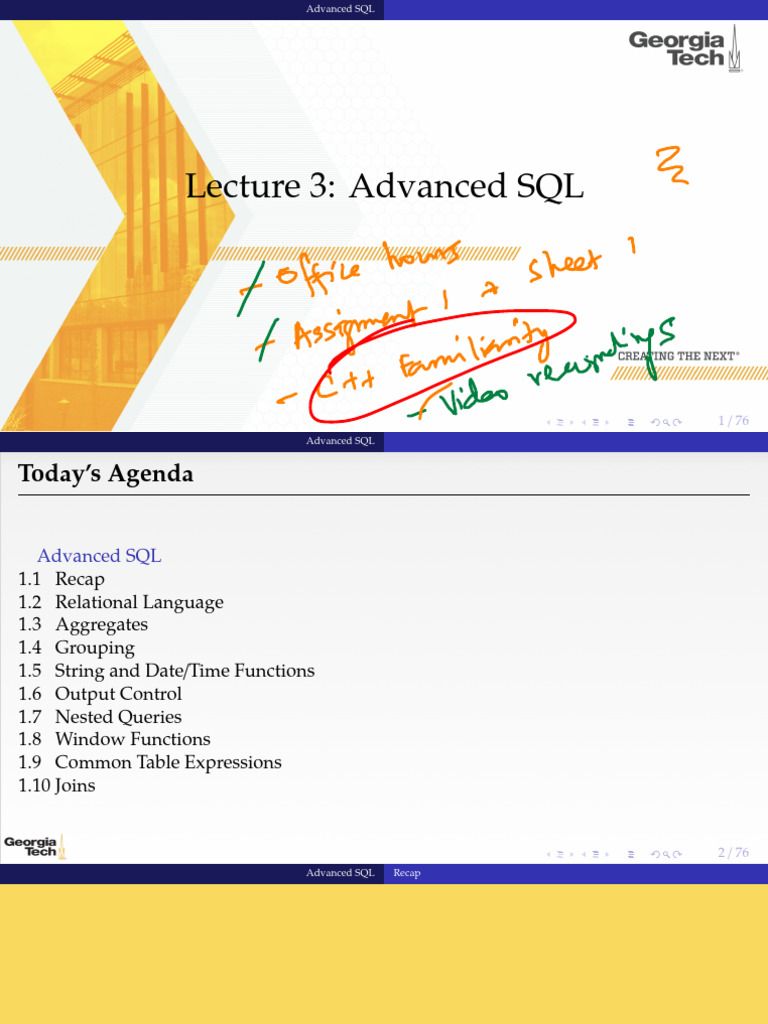 03 Advanced SQL Annotateddi | PDF | Relational Database | Databases 03 Advanced SQL Annotateddi | PDF | Relational Database | Databases