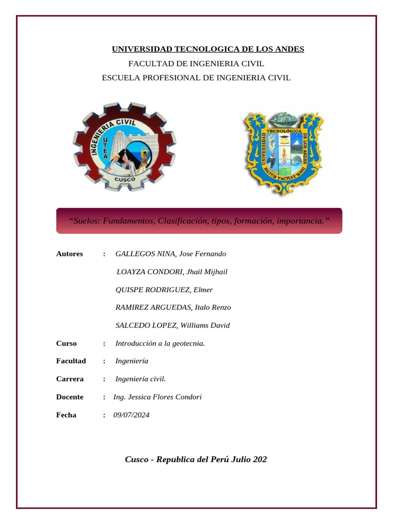 Suelos - Introduccion A La Geotecnia-MONOGRAFIA | PDF