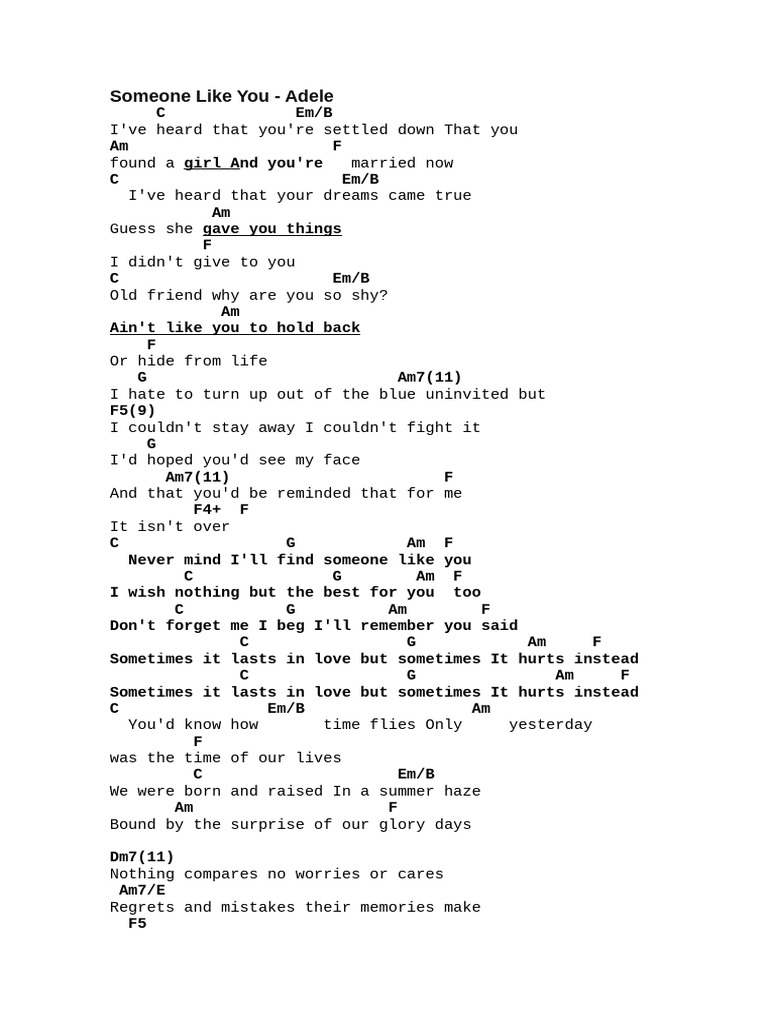 Someone Like You | PDF