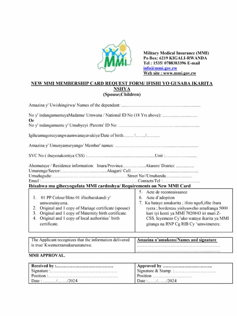 Mmi Form | PDF