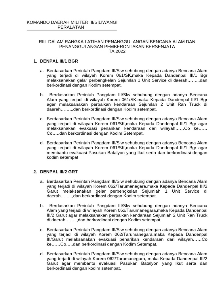 Data Riil Paldam Iii SLW | PDF