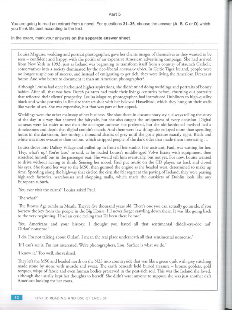 Reading Comp Part 5 and 6 | PDF