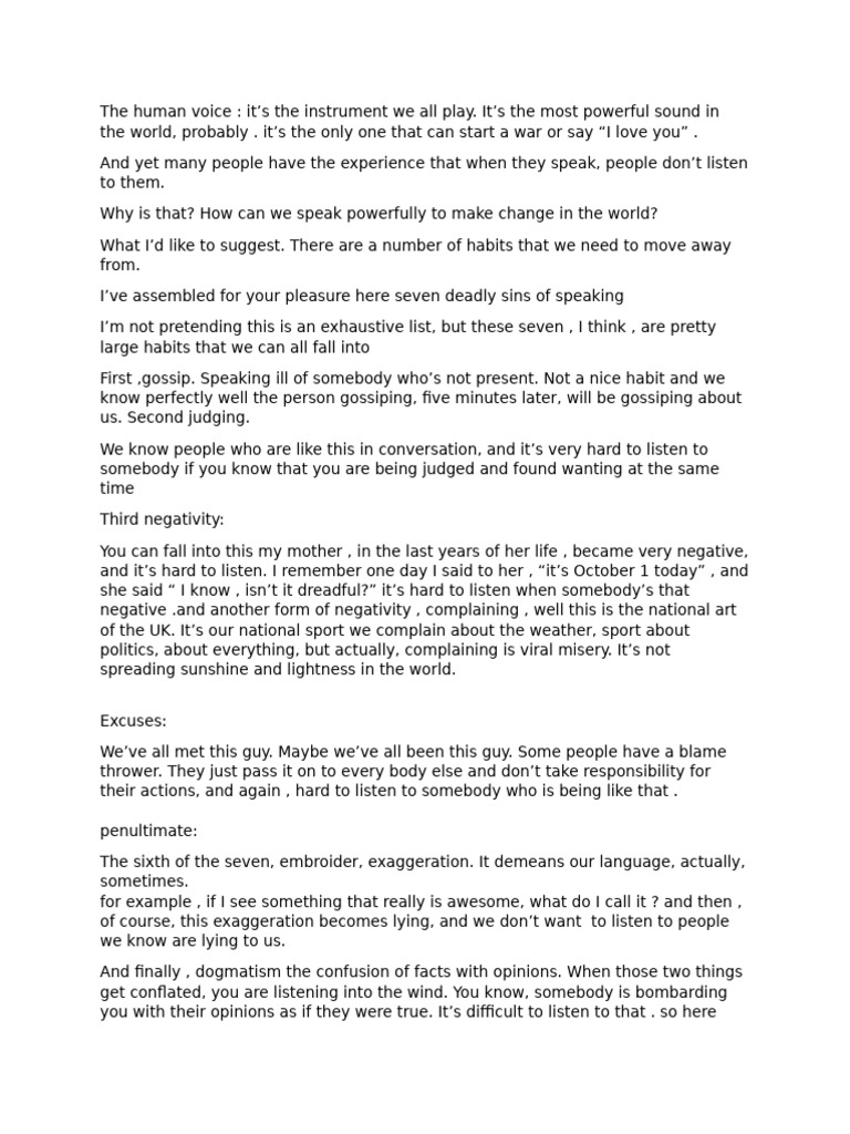 The Human Voice | PDF