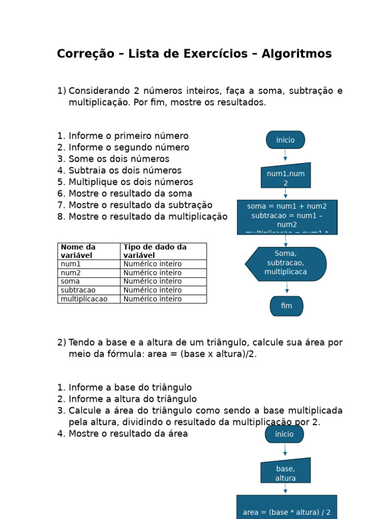 Correcao Algoritmos | PDF