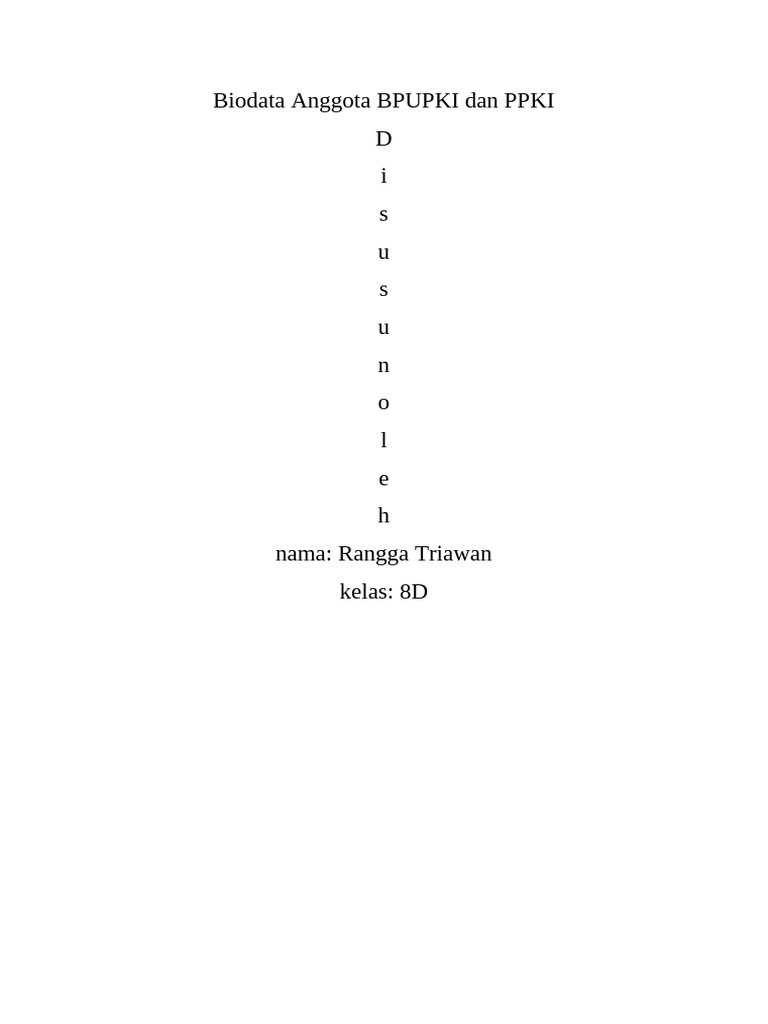 Anggota Bpupki Dan Ppki | PDF