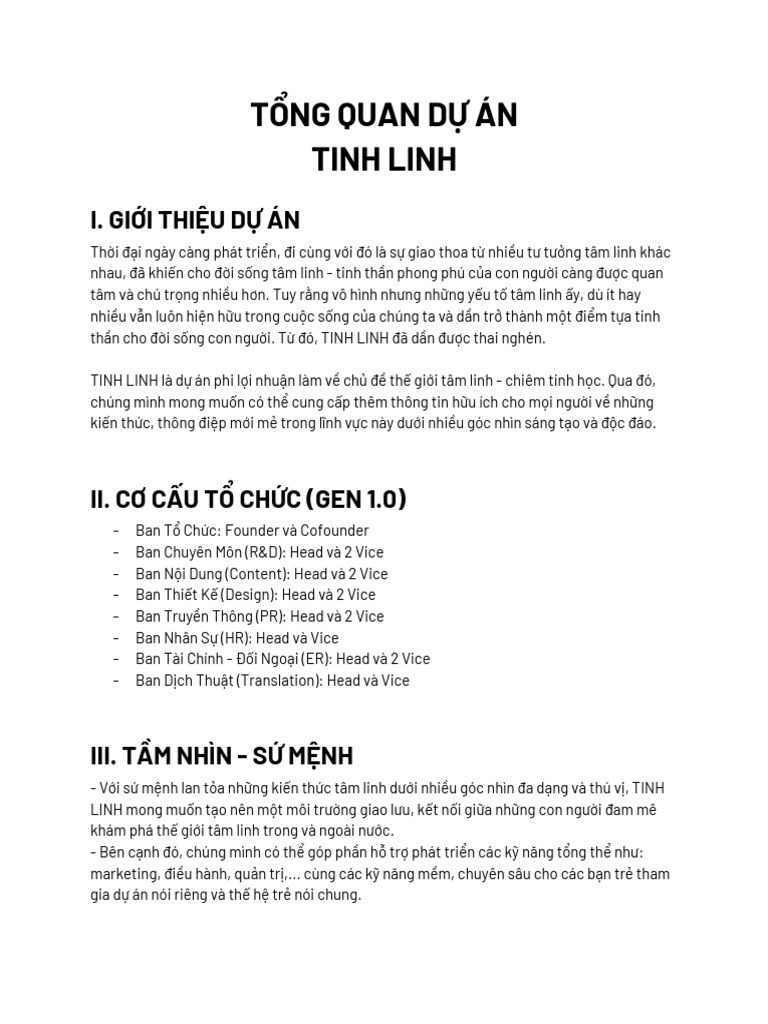 T NG Quan D Án | PDF