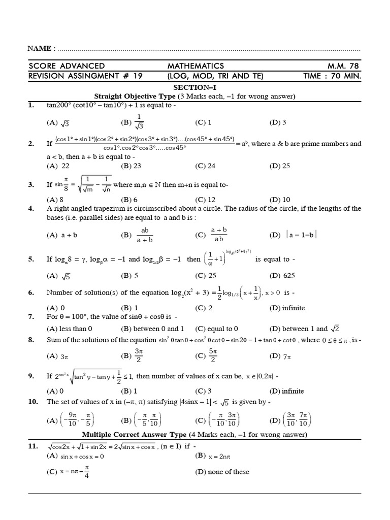 19 Ra - (Log, Mod, Tri and Te) - e | PDF